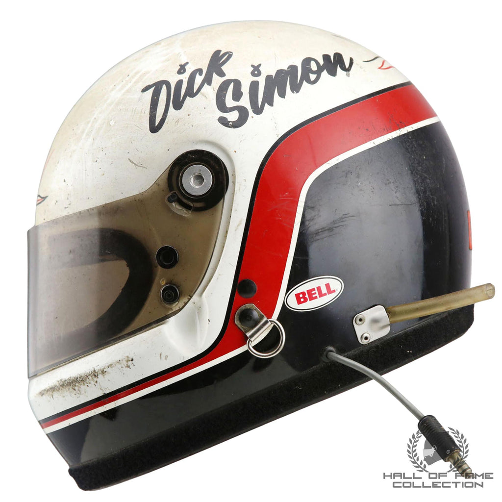 1982 Dick Simon Race Used Leader Card Racing IndyCar Helmet