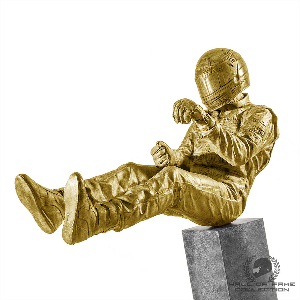 1991 Ayrton Senna ‘Eau Rouge’ Gold Wind Tunnel Edition Sculpture By Ar