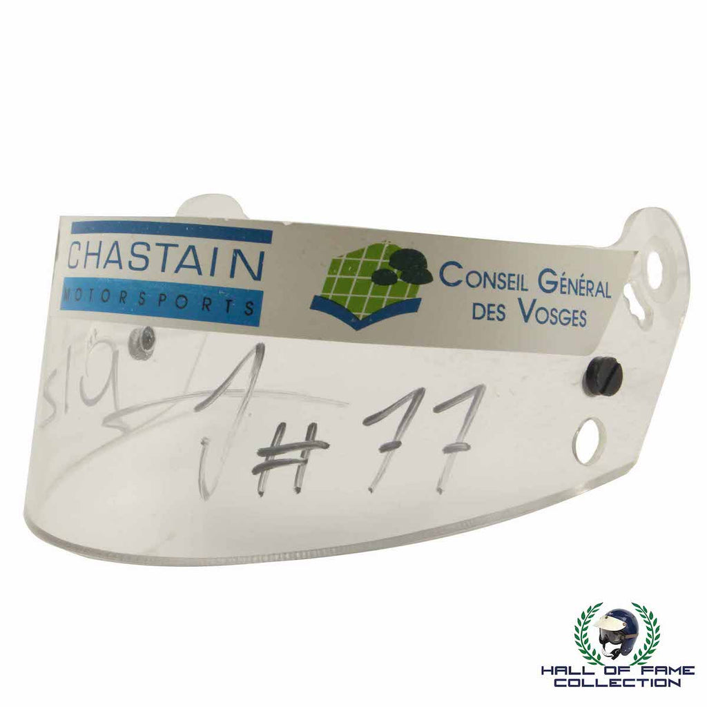 1997 Stephan Gregoire Signed Team Scadia IndyCar Visor