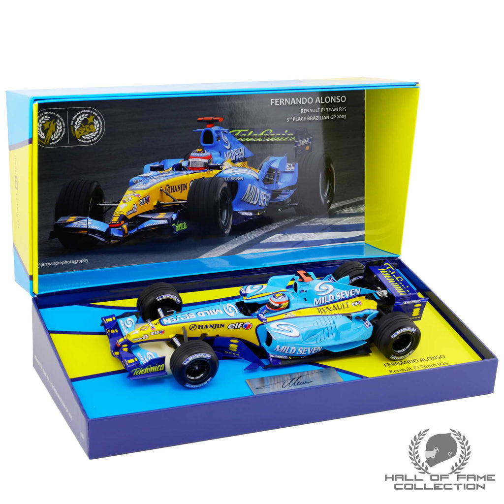2005 Fernando Alonso Signed Championship Season Renault F1 1:18 Model