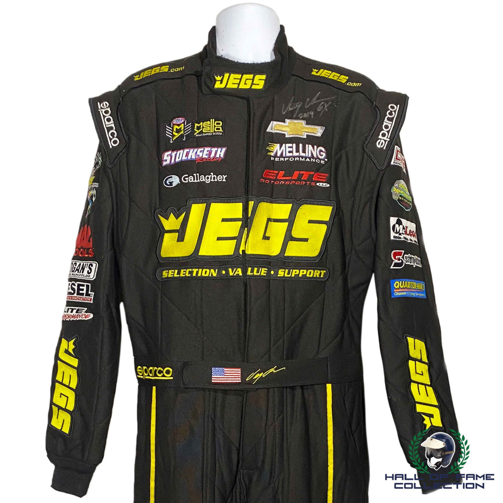 2019 Jeg Coughlin Jr. Signed Race Worn NHRA Drag Racing Suit