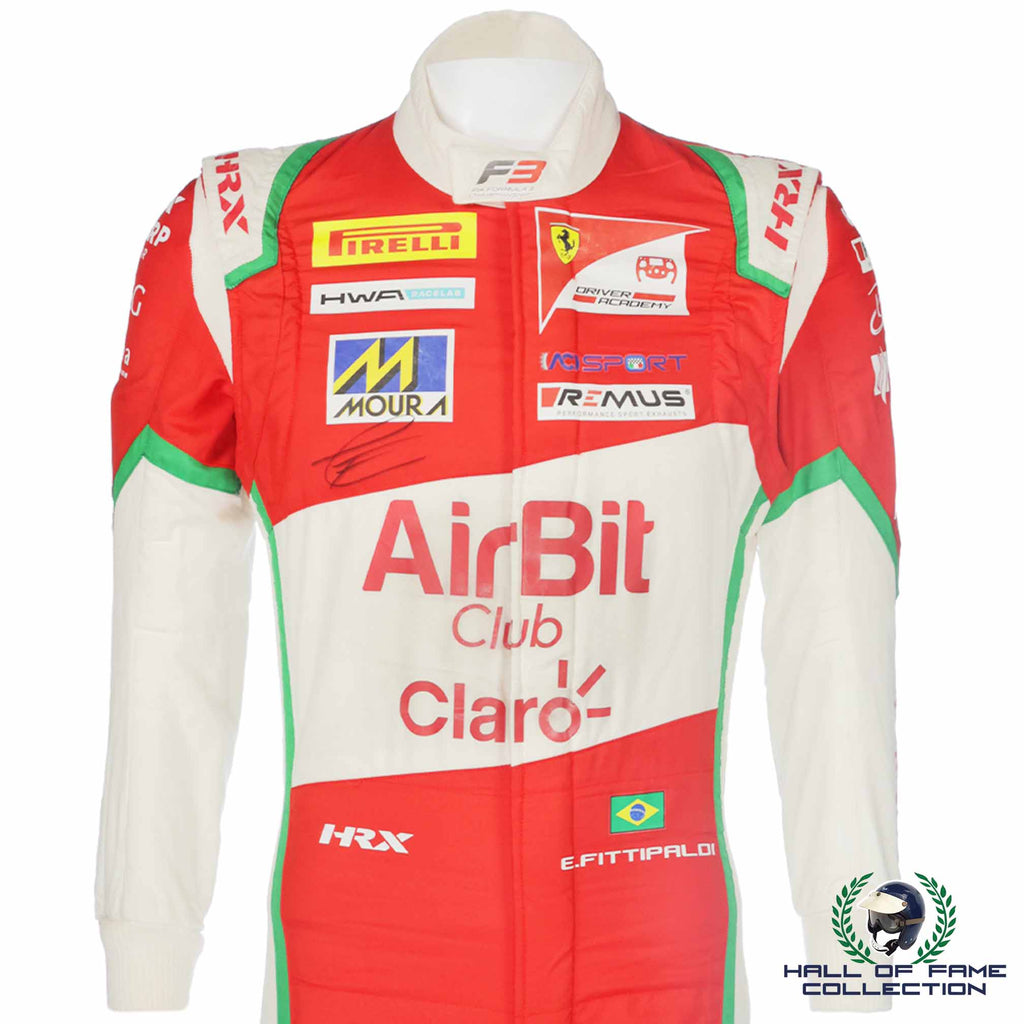 2020 Enzo Fittipaldi Signed Race Used HWA Racelab F3 Suit