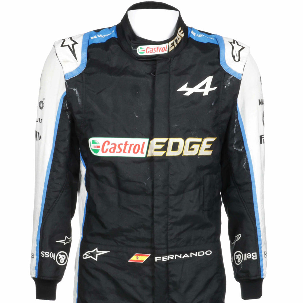 2021 Fernando Alonso Race Used Alpine Formula 1 Suit