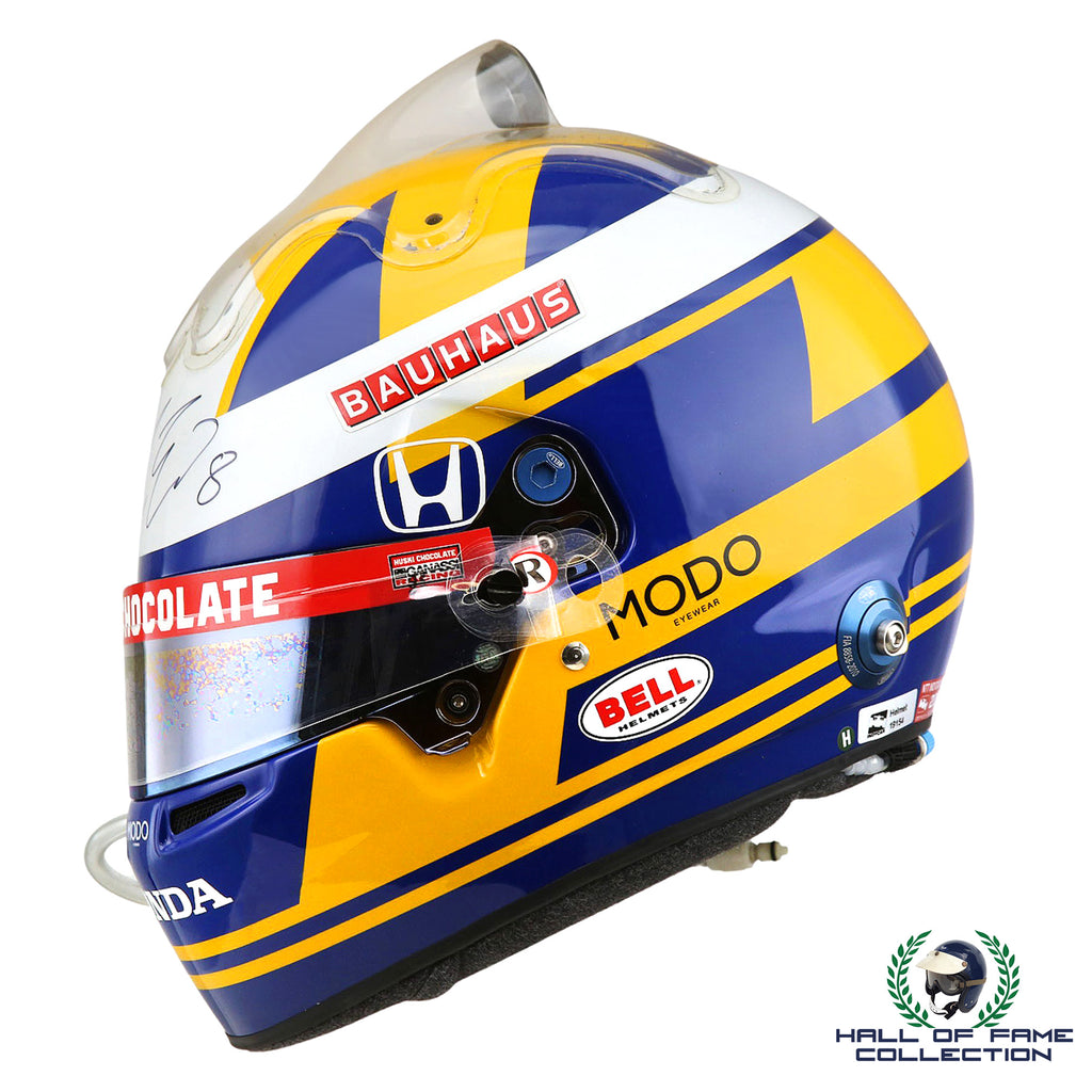 2021 Marcus Ericsson Signed Race Used Chip Ganassi Racing IndyCar Helm