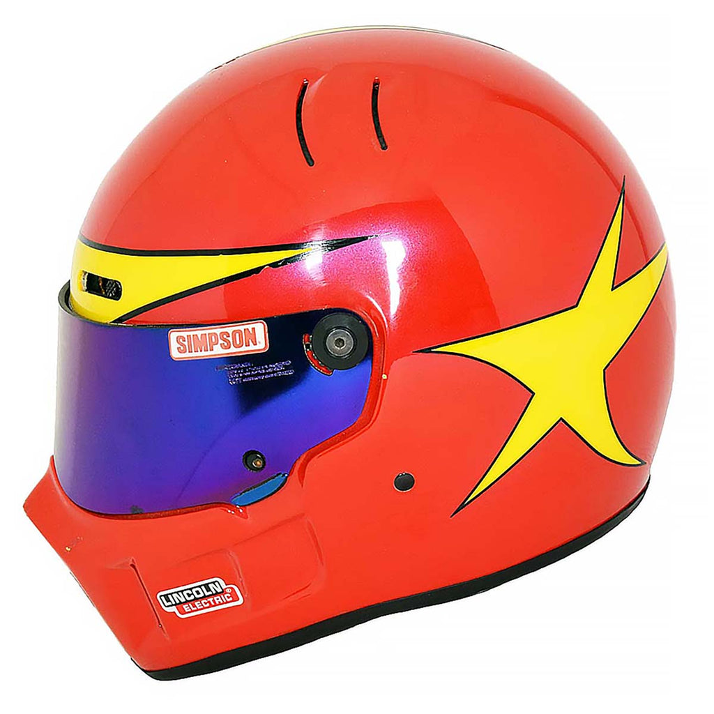 1993 John Myers NHRA Pro Stock Motorcycle Race Worn Helmet