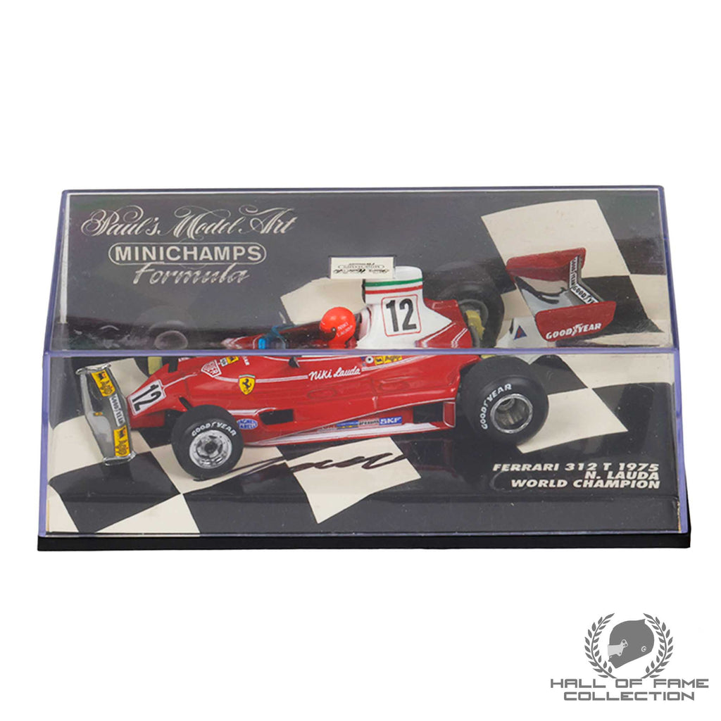1975 Niki Lauda Signed 1st World Championship Ferrari 312T Minichamps
