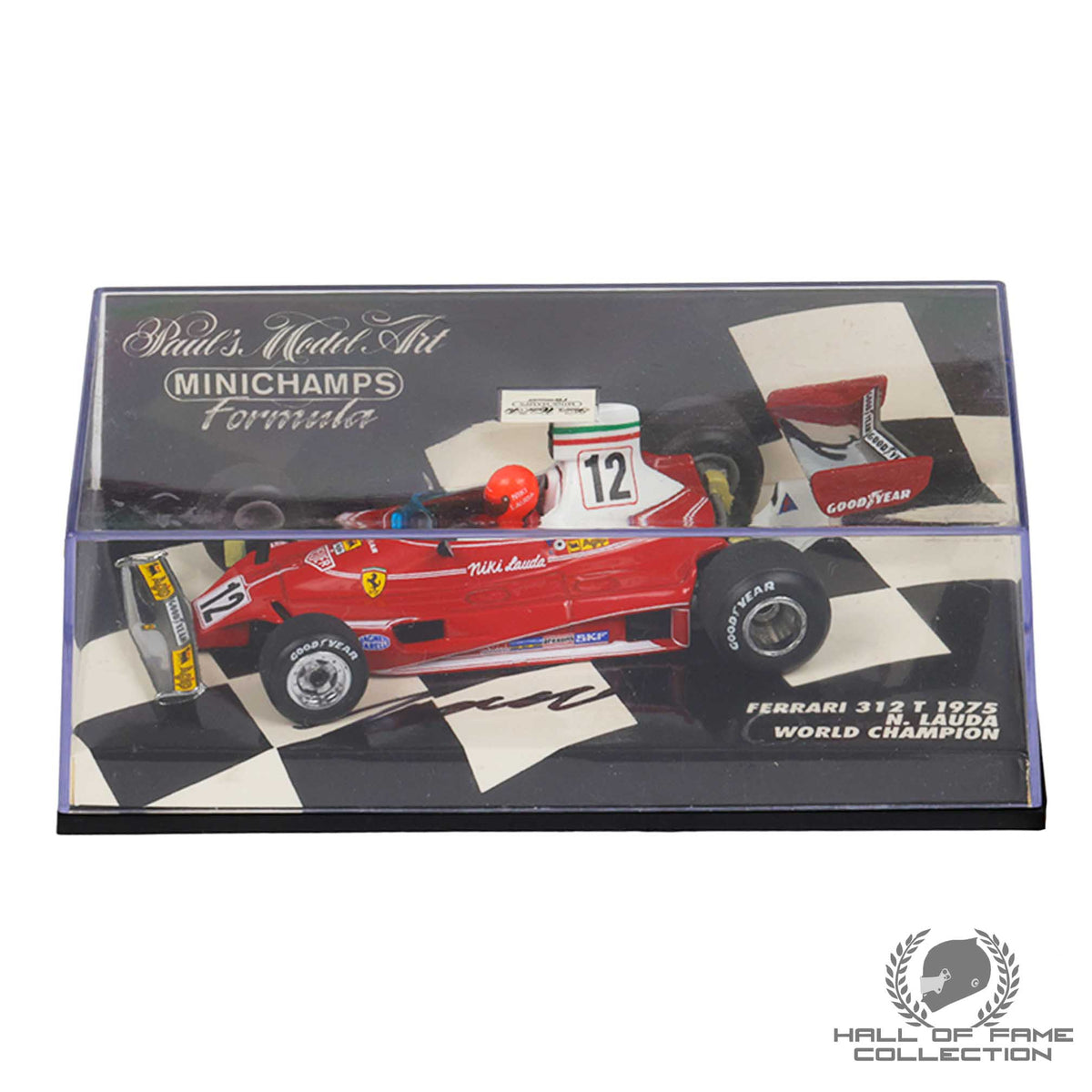 1975 Niki Lauda Signed 1st World Championship Ferrari 312T Minichamps