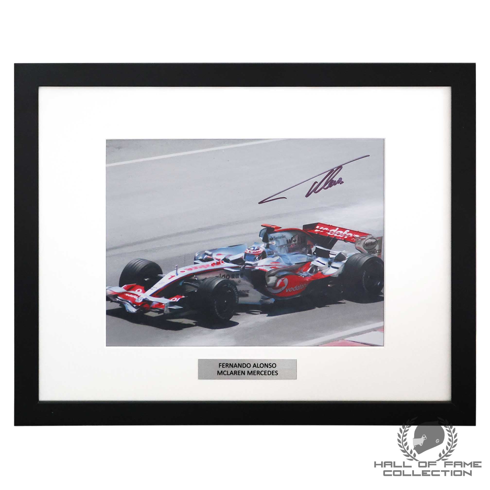 2007 Fernando Alonso Signed "Canada" 8x10" Framed F1 Photo