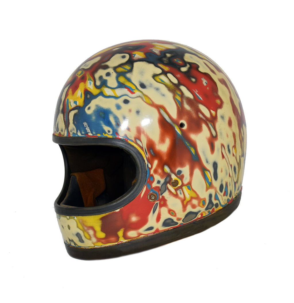 1970's Cy Fairchild Race Worn USAC Sprint Car Bell Star Helmet