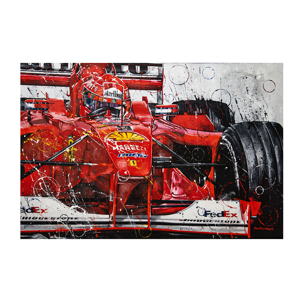 2000 Michael Schumacher “Supreme” Ferrari F1 Championship Original Art